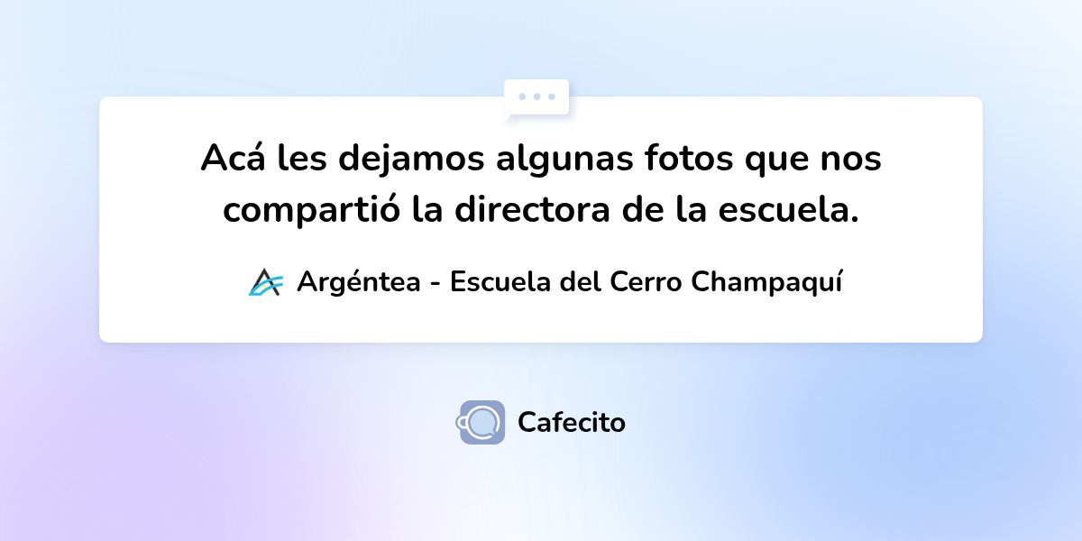 Acá les dejamos algunas fotos que nos compartió la directora de la ...