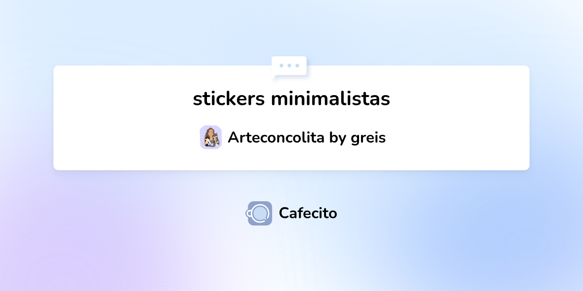 stickers minimalistas por Arteconcolita by greis | Cafecito