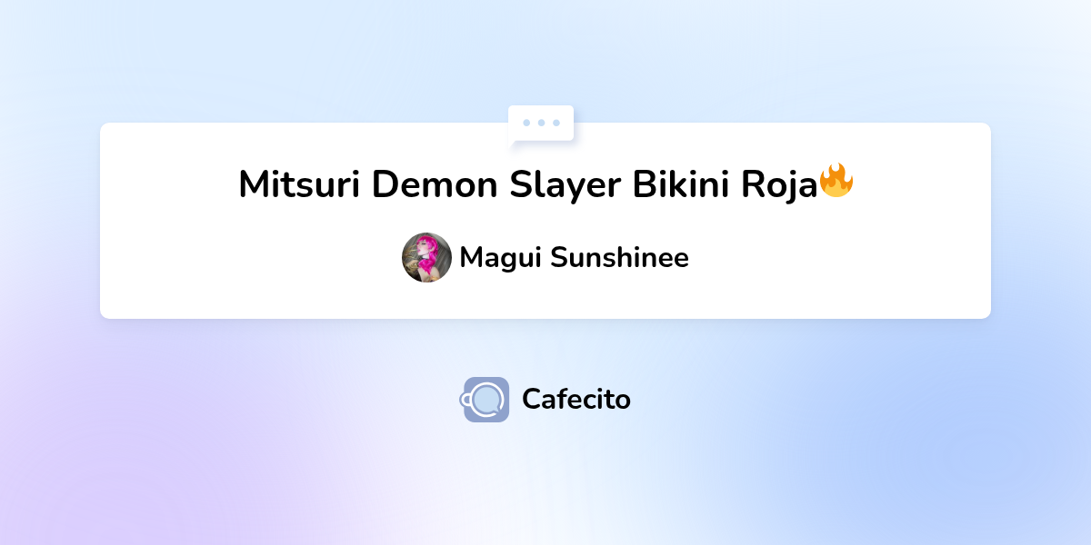 Mitsuri Demon Slayer Bikini Roja🔥 por Magui Sunshinee | Cafecito