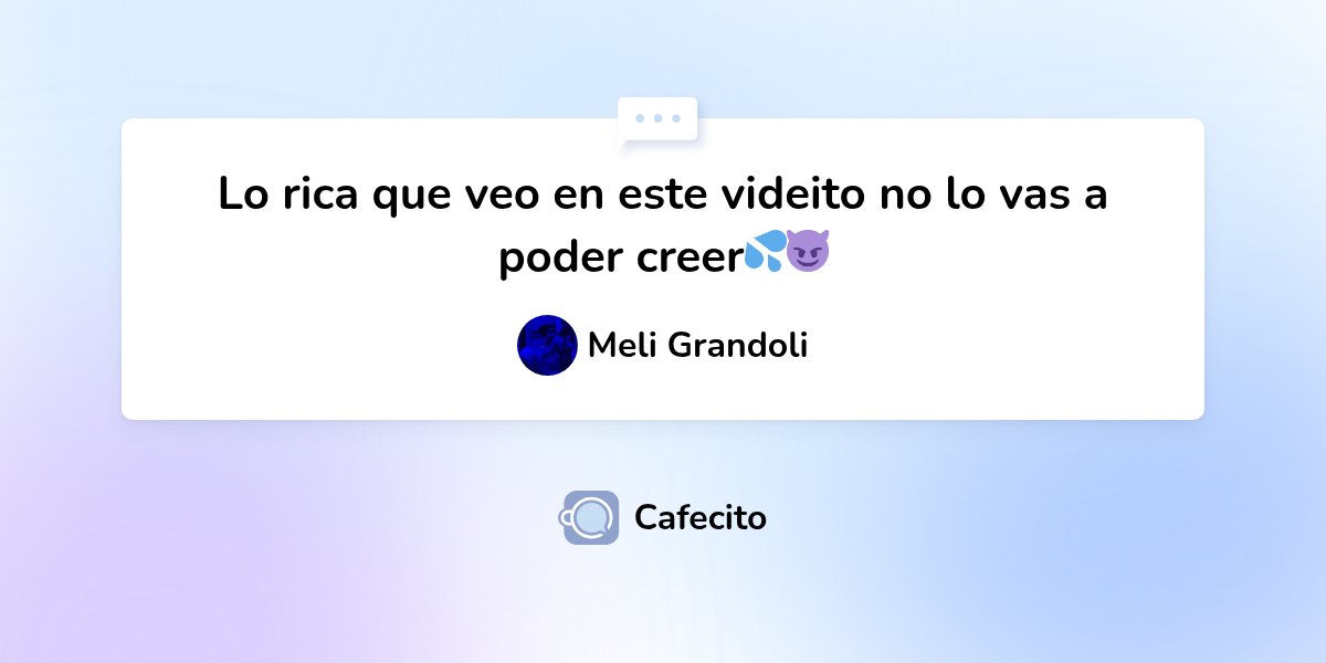 Lo rica que veo en este videito no lo vas a poder creer💦😈 por Meli ...