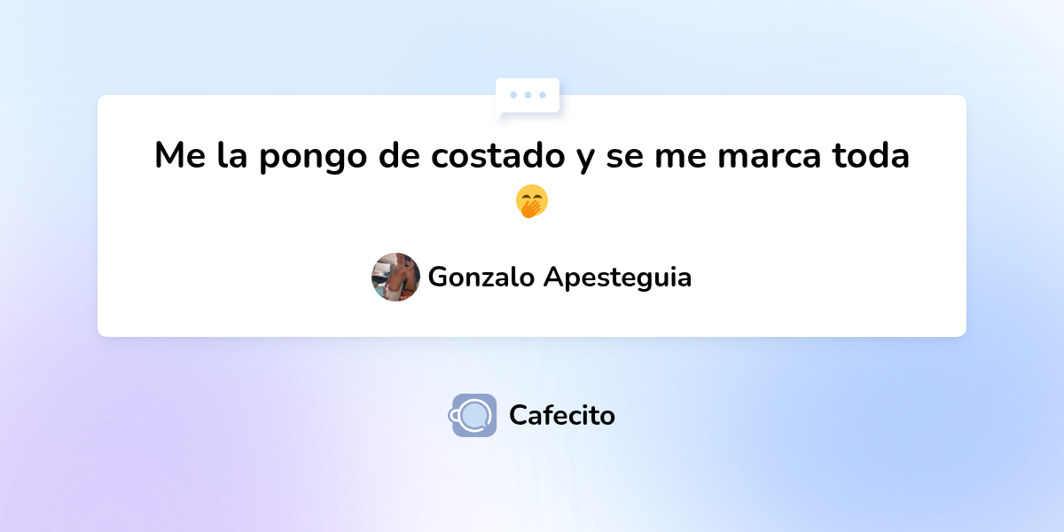 Me la pongo de costado y se me marca toda 🤭 por Gonzalo Apesteguia ...