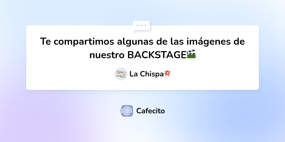 Te compartimos algunas de las imágenes de nuestro BACKSTAGE🎬 por La ...