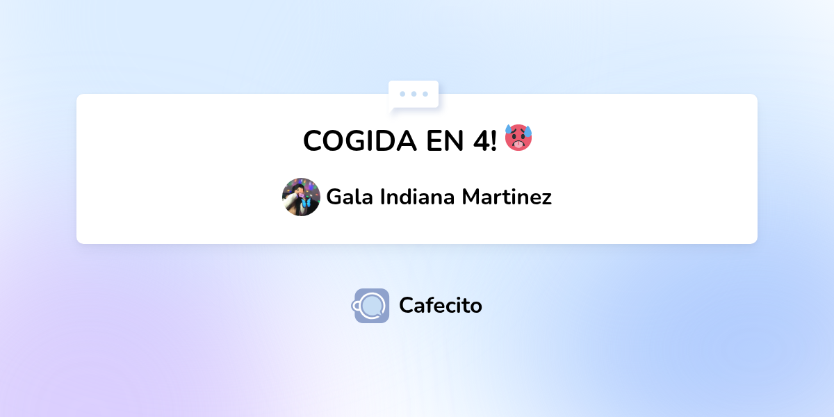 COGIDA EN 4! 🥵 por Gala Indiana Martinez | Cafecito