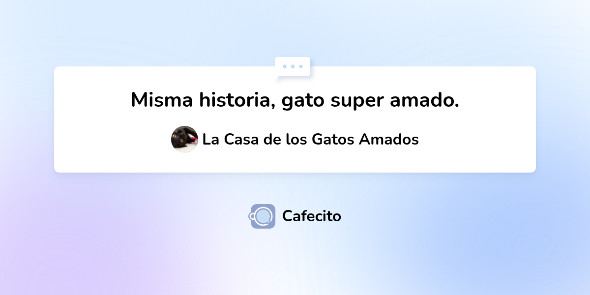 Misma historia, gato super amado. por La Casa de los Gatos Amados ...