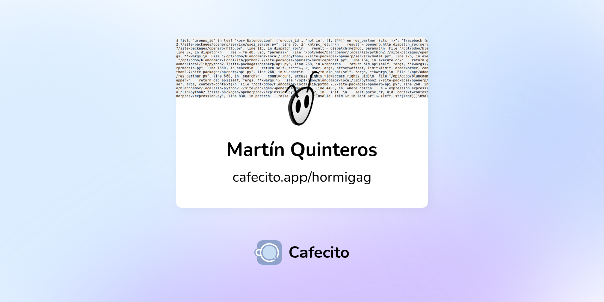 Martín Quinteros | Cafecito