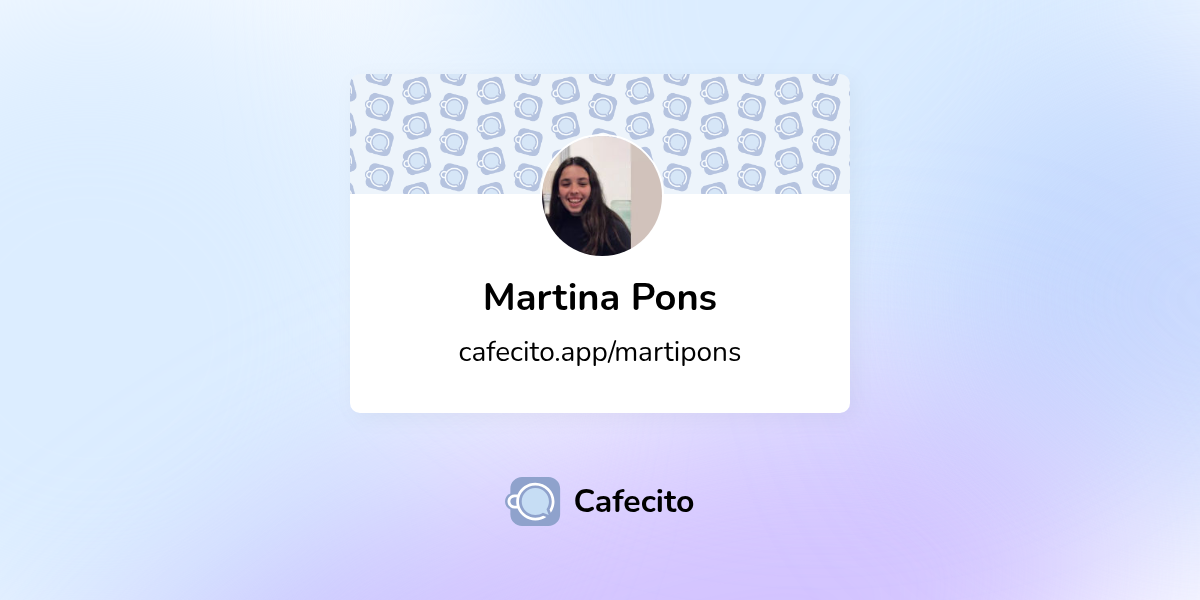 Martina Pons | Cafecito