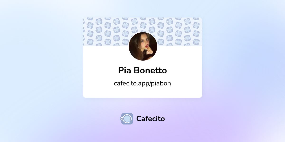 Pia Bonetto | Cafecito