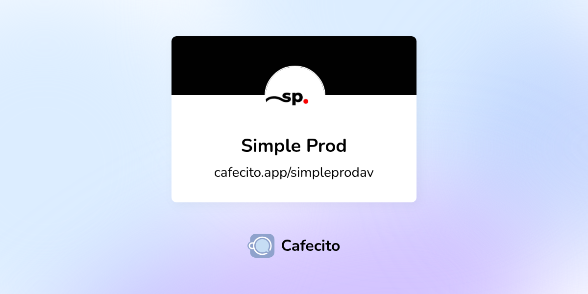 Simple Prod | Cafecito