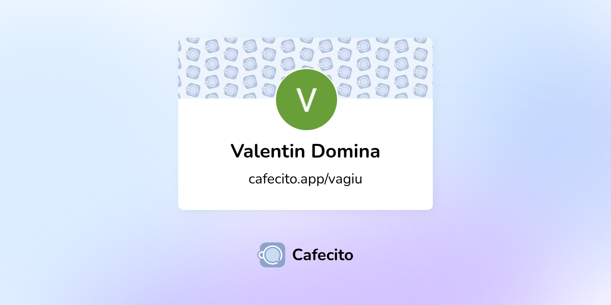Valentin Domina | Cafecito